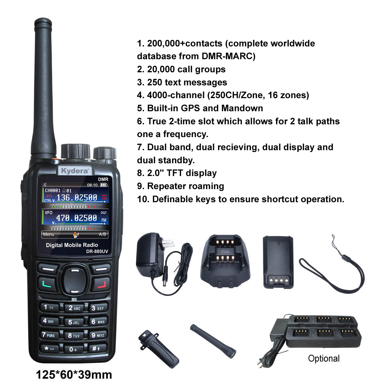Kydera VHF / UHF Dual Band DMR Radio - Coasty Canada